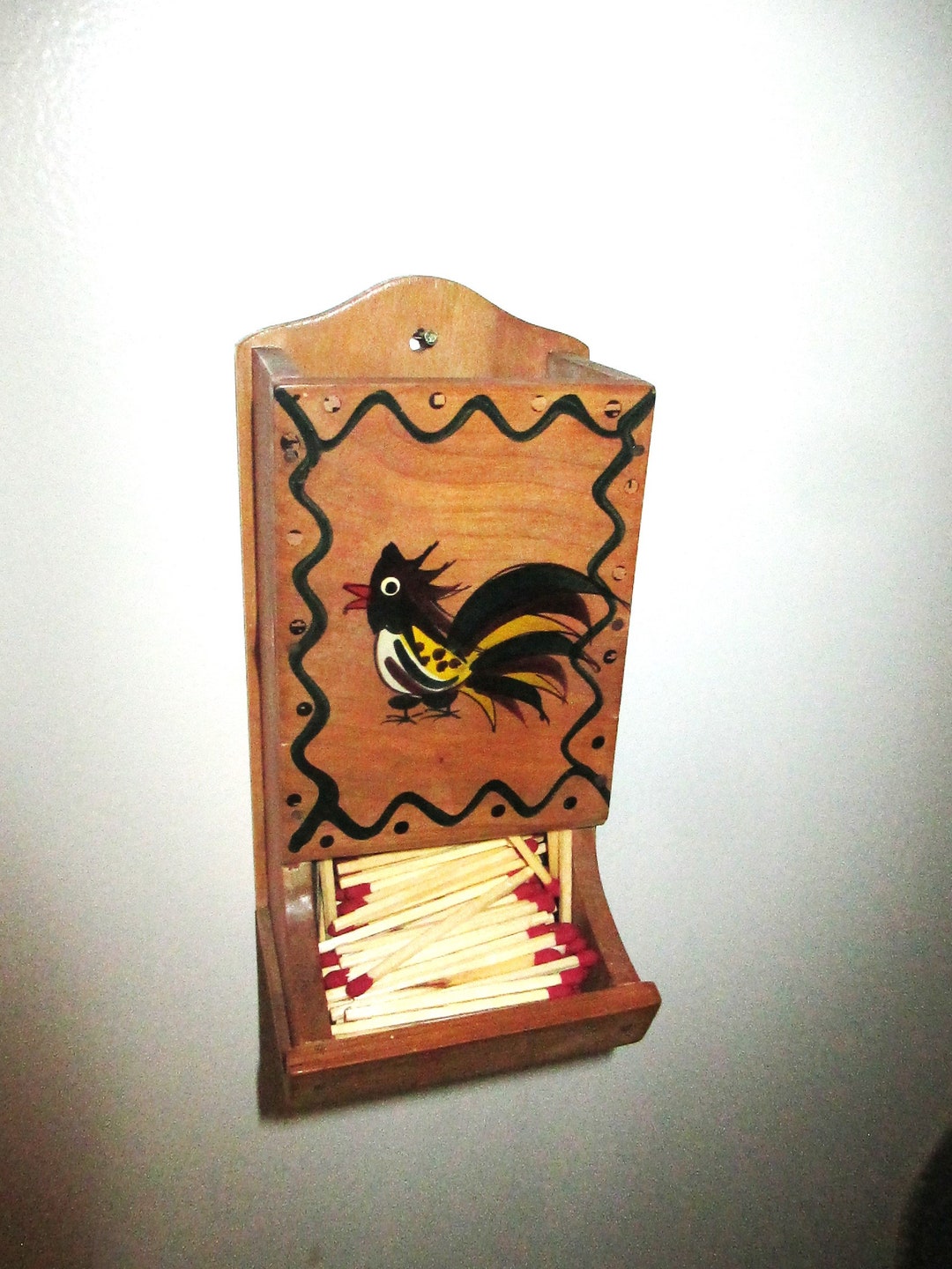 Match Holder for Wood Matches to Hang on Wall Hand Design - Etsy