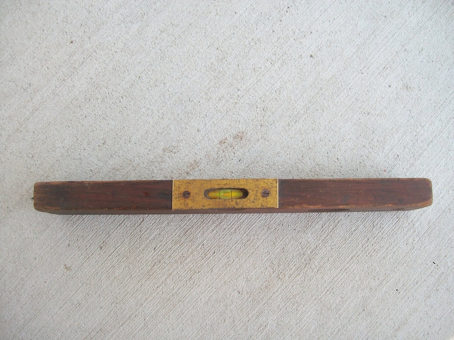 Wood Carpenters Level Antique With Brass Plate Two Bubbles - Etsy