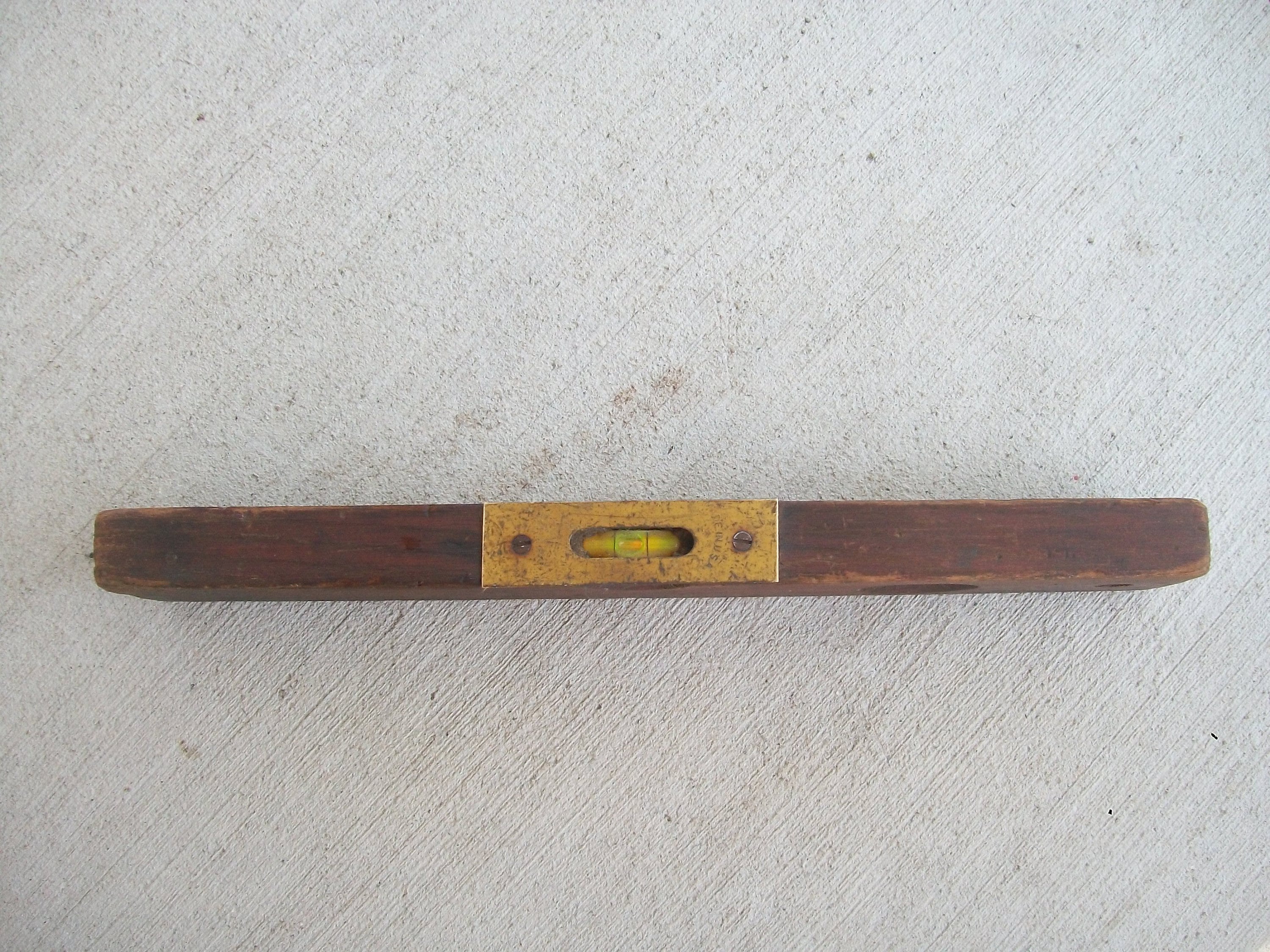 Wood carpenters level antique with brass plate two bubbles | Etsy