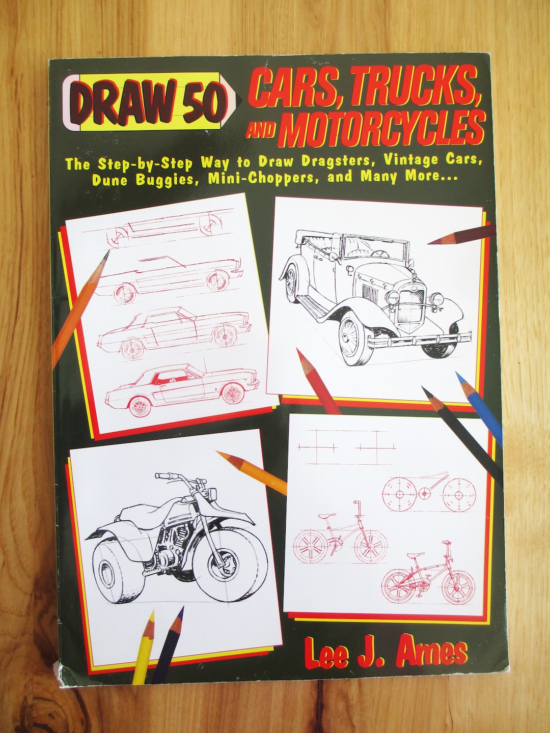 Drawing Book, 50 Cars, Trucks and Motorcycles of All Types With Step by ...