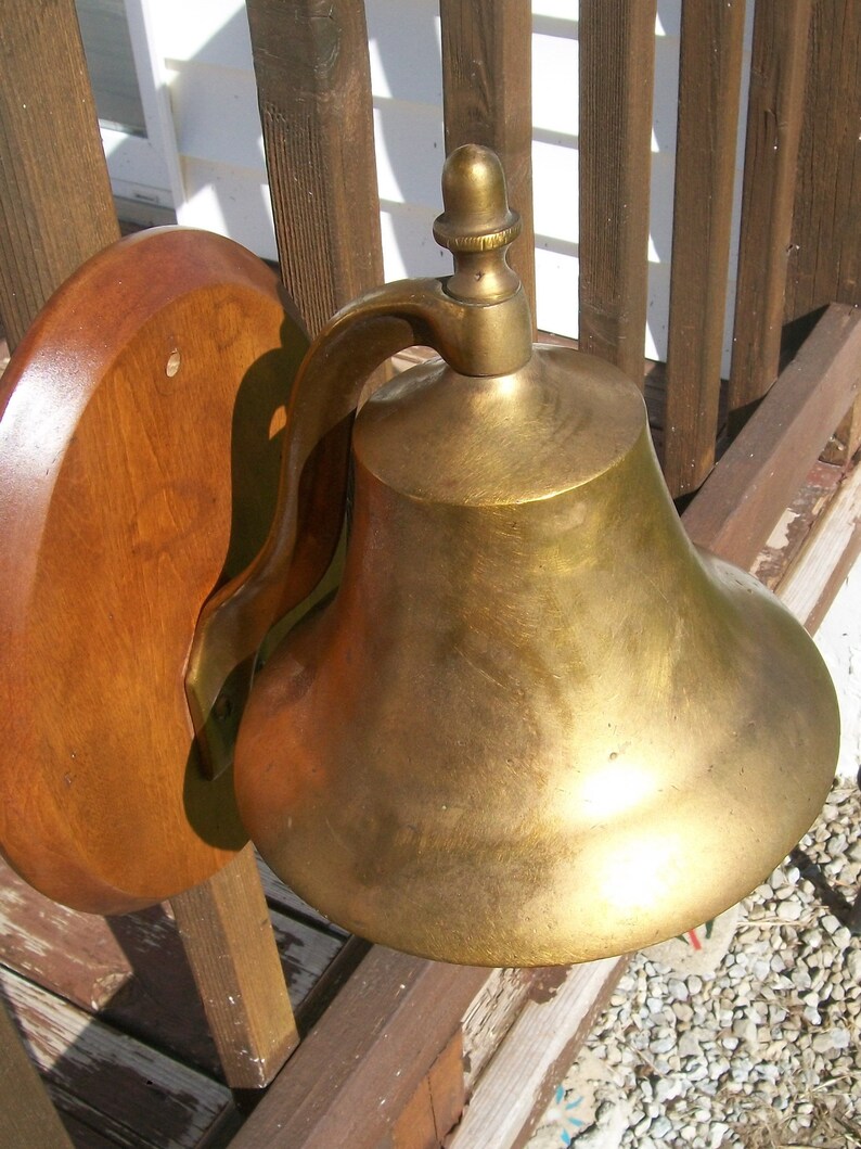 Nautical bell brass with a nice high twang 8 1/2 pound bell | Etsy