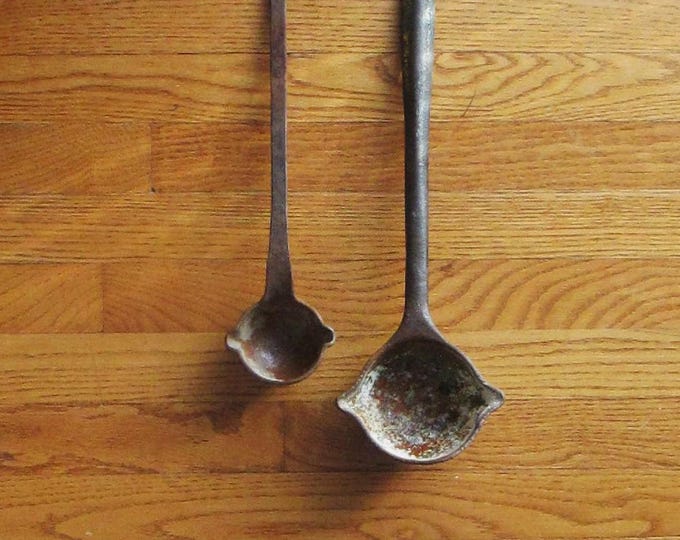 Smelting Ladles Cast Iron Double Spouts on Both Makes a Nice Primitive ...