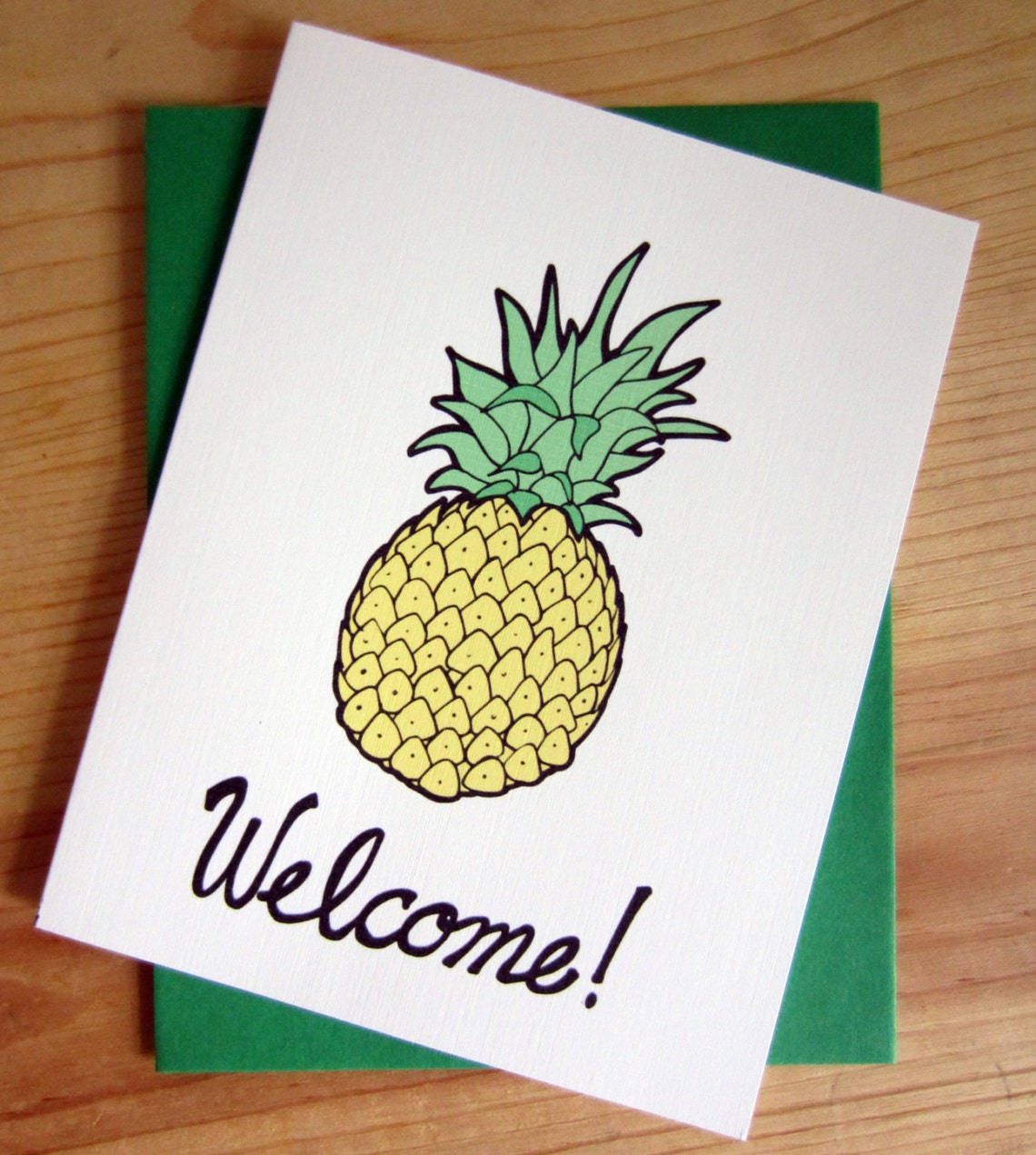 Welcome Card: Pineapple - Etsy