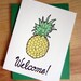 Welcome Card: Pineapple - Etsy