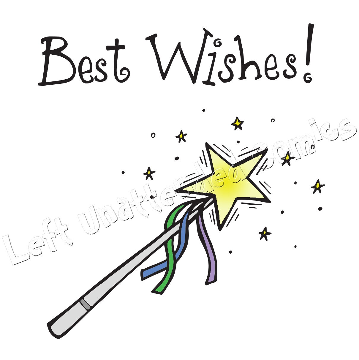 Good Luck Card: Magic Wand - Etsy