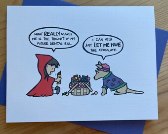 Red Riding Hood Card - Etsy