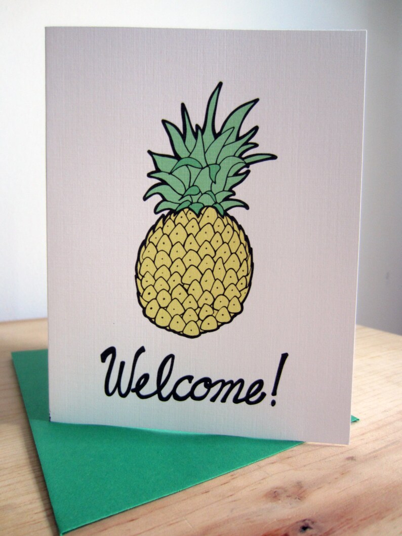 Welcome Card: Pineapple - Etsy