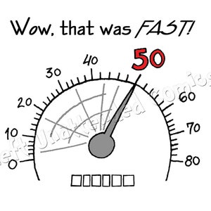50th Birthday Card: "that Was Fast!" Cartoon - Etsy