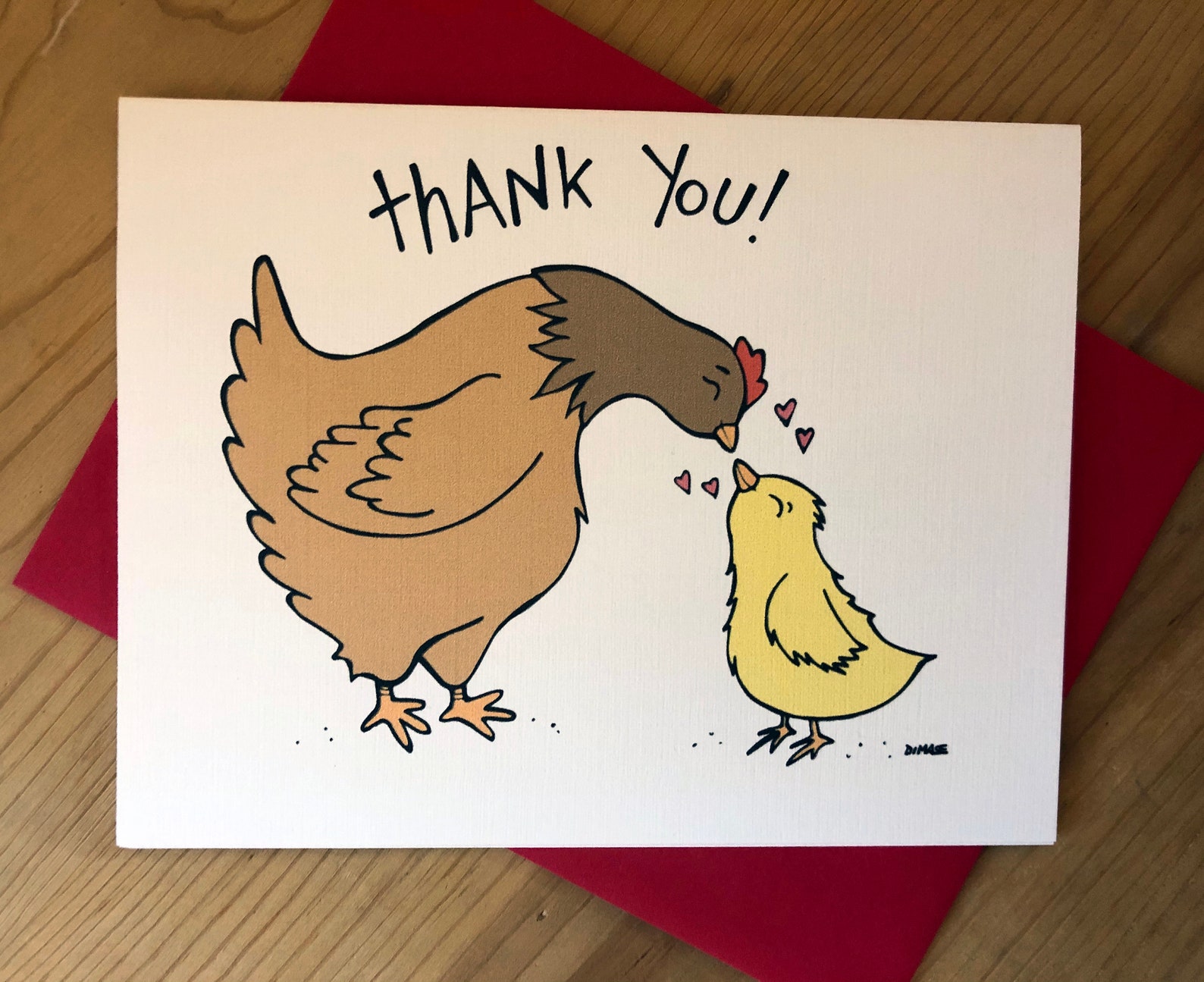 Thank You Card: Chickens / Baby Shower - Etsy