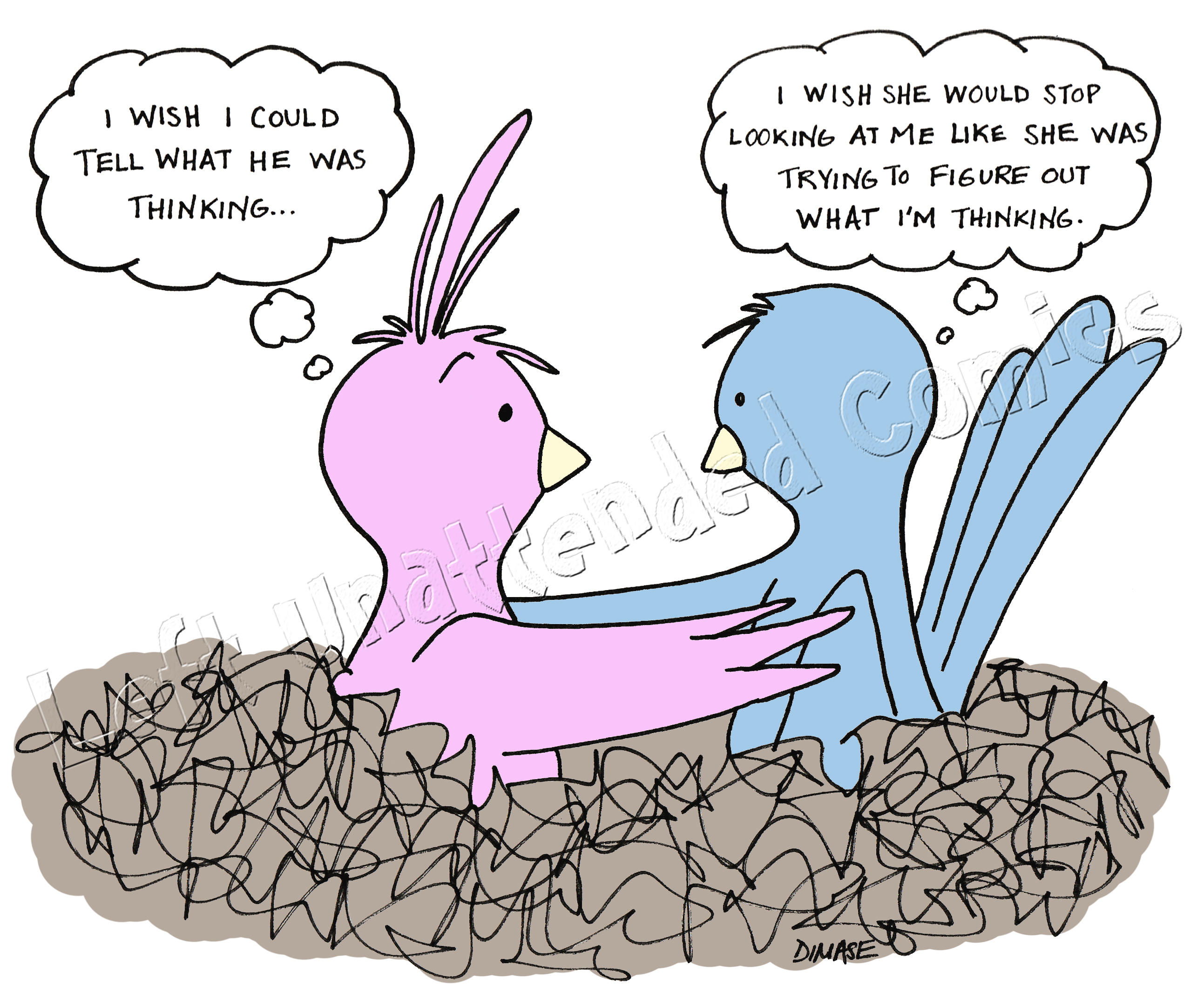 Love Greeting Card: Bird Cartoon - Etsy