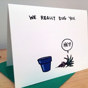 Thank You Card: We Dug You - Etsy
