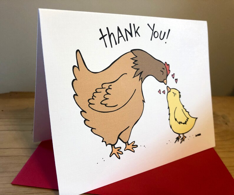 Thank You Card: Chickens / Baby Shower - Etsy