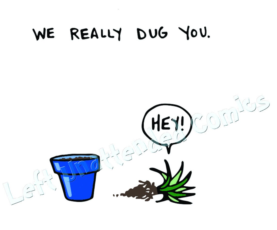 Thank You Card: We Dug You - Etsy