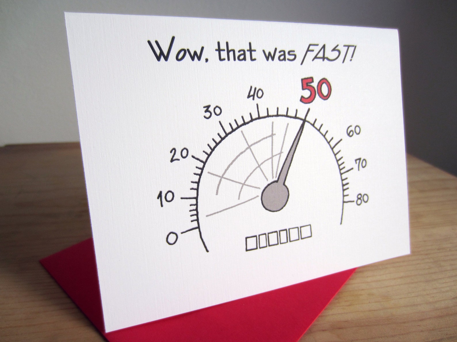 50th Birthday Card: "that Was Fast!" Cartoon - Etsy