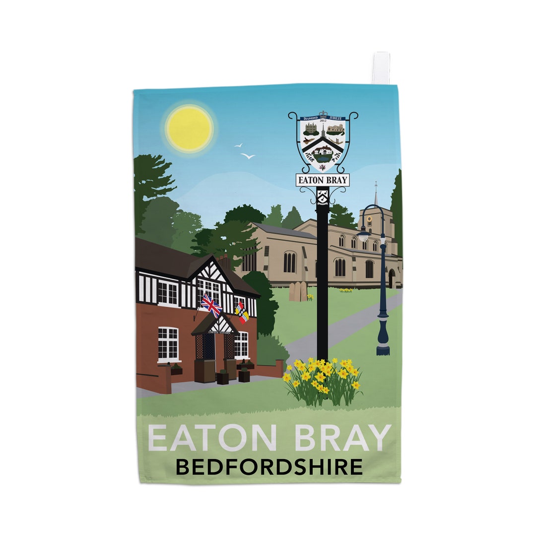 Eaton Bray, Bedfordshire Tea Towel Travel Prints, Cards, Gifts by ...