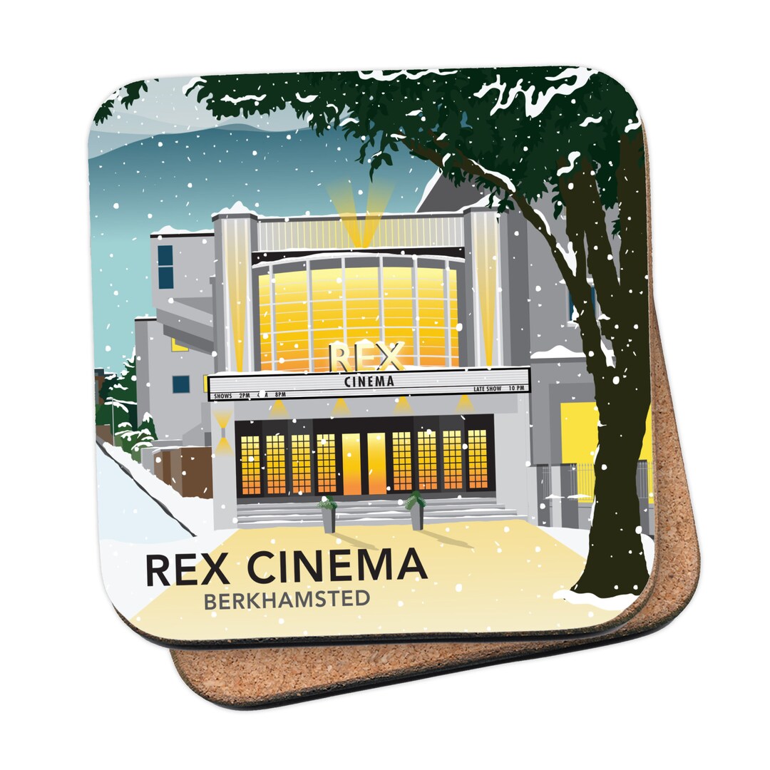 REX Cinema, Berkhamsted, Snowy Winter, Hertfordshire Coaster - by ...