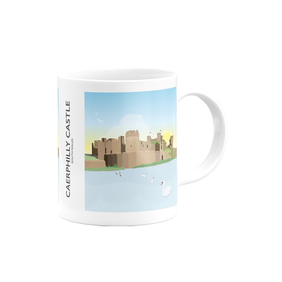 Caerphilly Castle, Wales Mug Capture a Memory With a Travel Design by ...