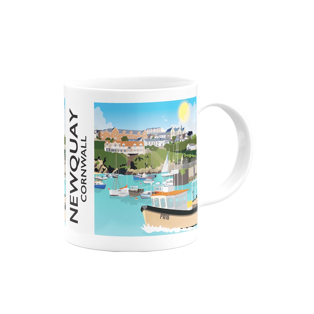 Newquay, Cornwall Mug Capture a Memory With a Travel Design by Tabitha ...