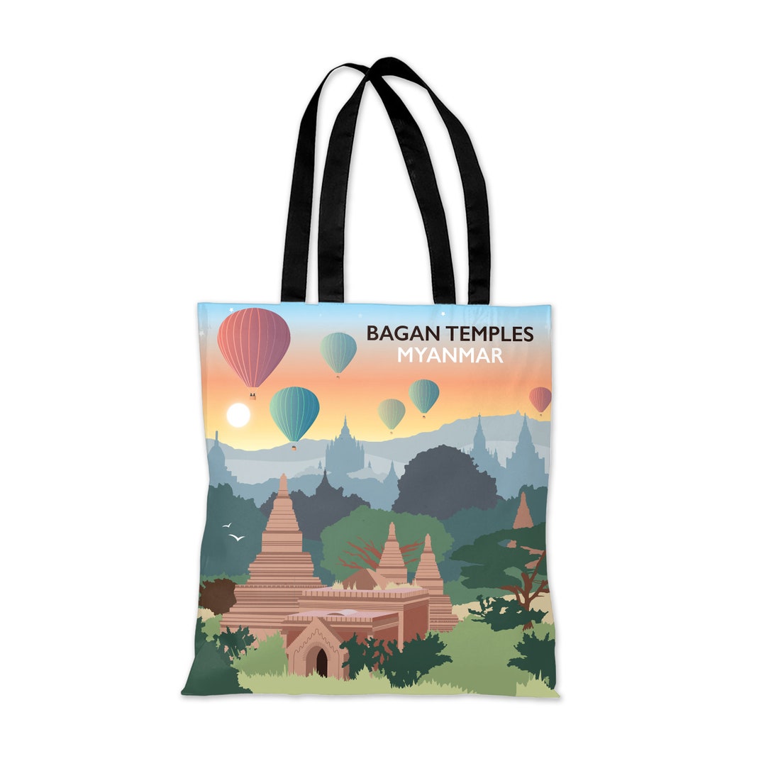Bagan Temples, Myanmar Tote Bag Travel Prints, Cards, Gifts by Tabitha ...