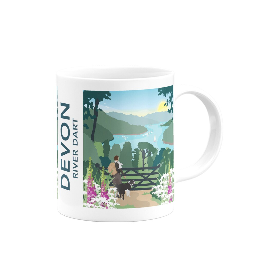 River Dart, Devon Mug - by Tabitha Mary - Travel Prints and Gifts - Etsy