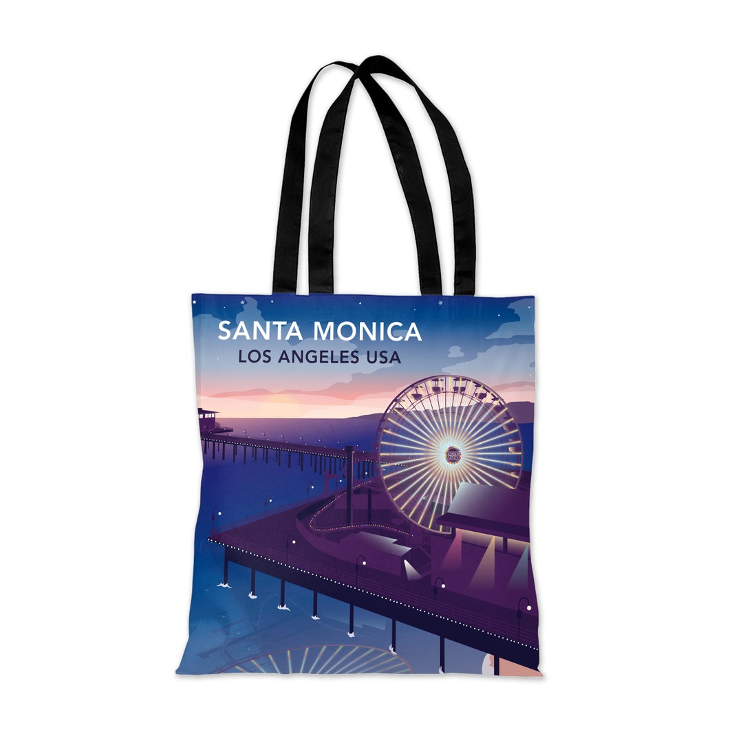 Santa Monica Pier, Los Angeles, USA Tote Bag - by Tabitha Mary - Travel ...
