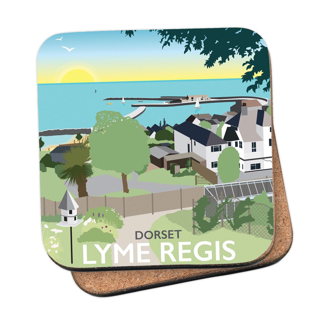Lyme Regis, Dorset Coaster - by Tabitha Mary - Travel Prints and Gifts ...