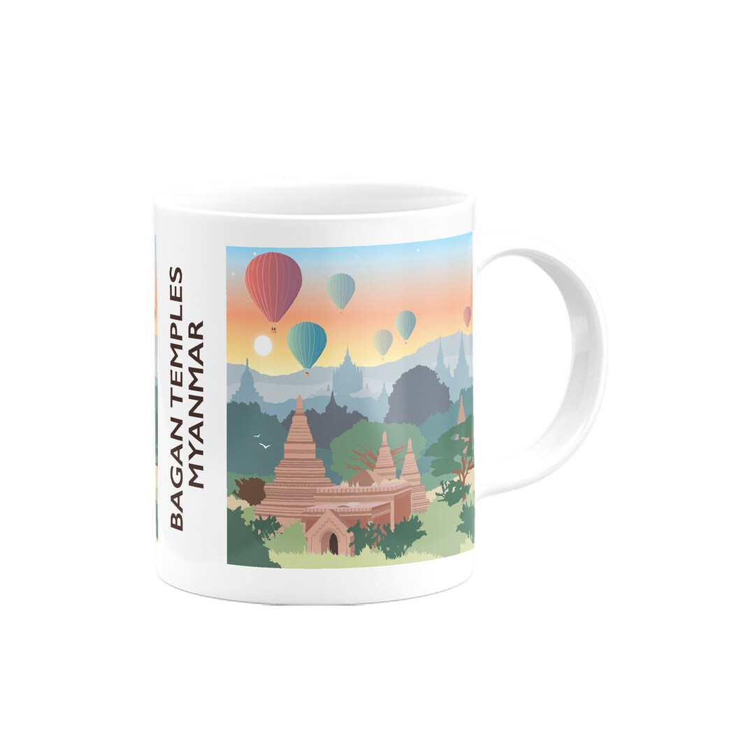 Bagan Temples, Myanmar Mug Capture a Memory With a Travel Design by ...