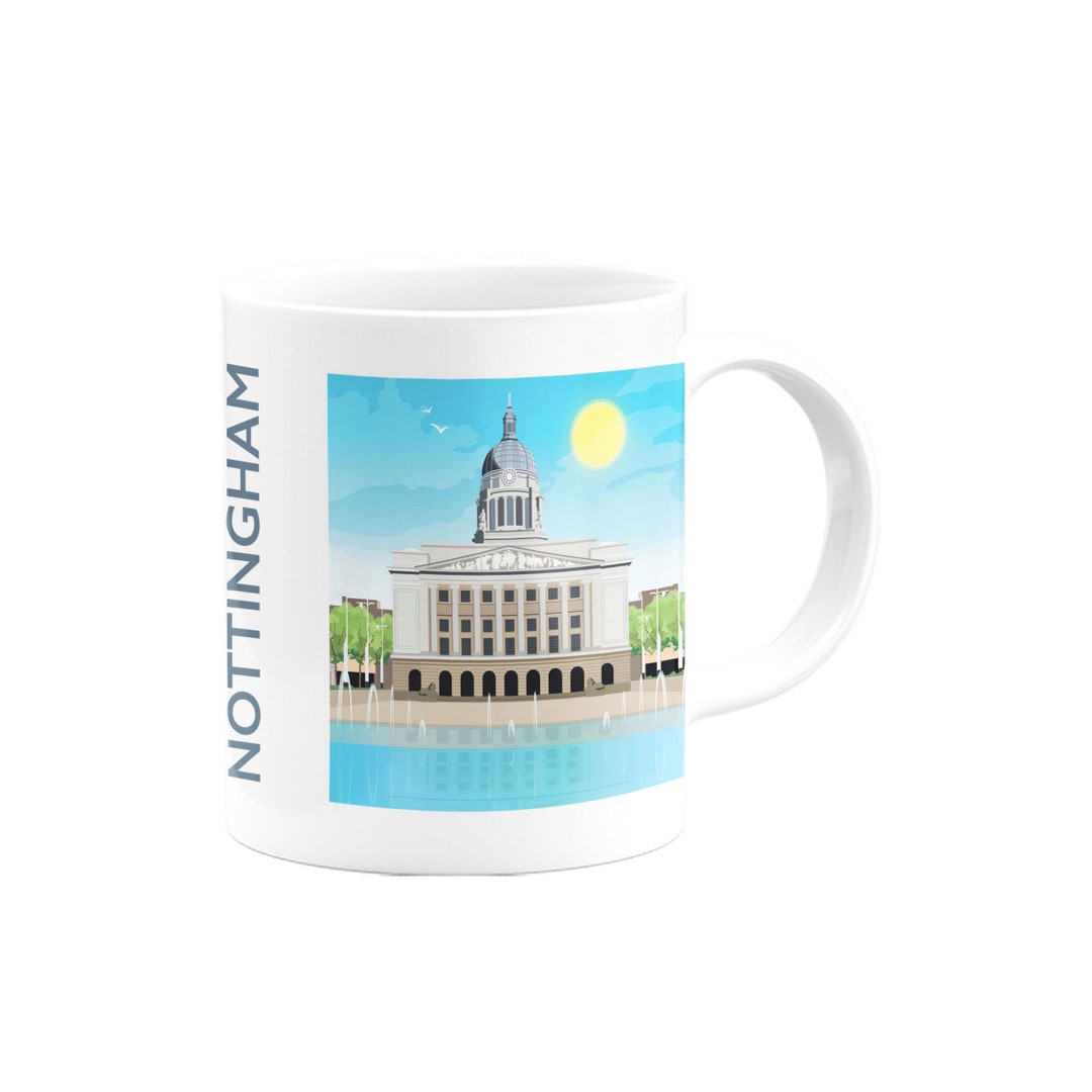 Nottingham, Nottinghamshire Mug - by Tabitha Mary - Travel Prints and ...