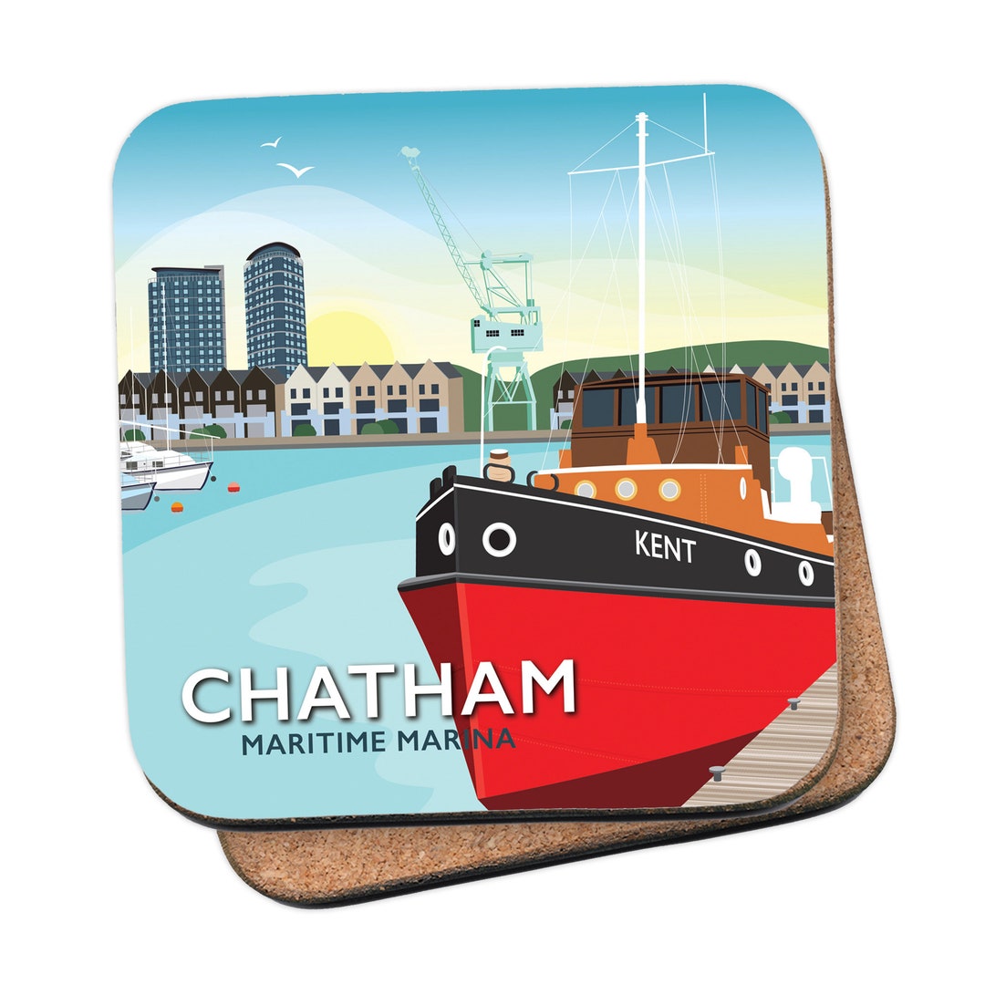 Chatham Maritime Marina, Kent Placemat Capture a Memory With a Travel ...