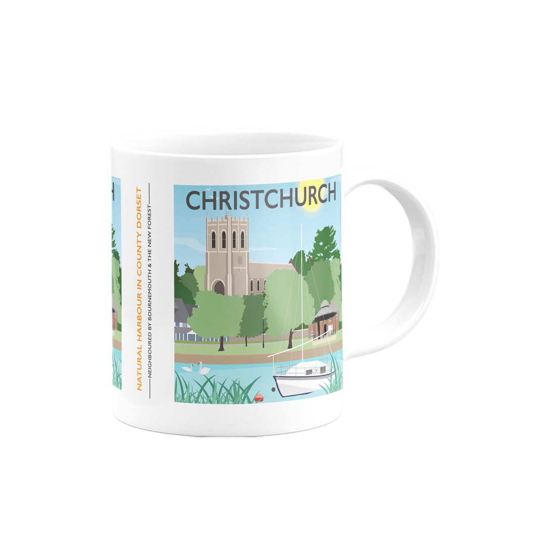 Christchurch Quay & Harbour, Dorset Mug - by Tabitha Mary - Travel ...