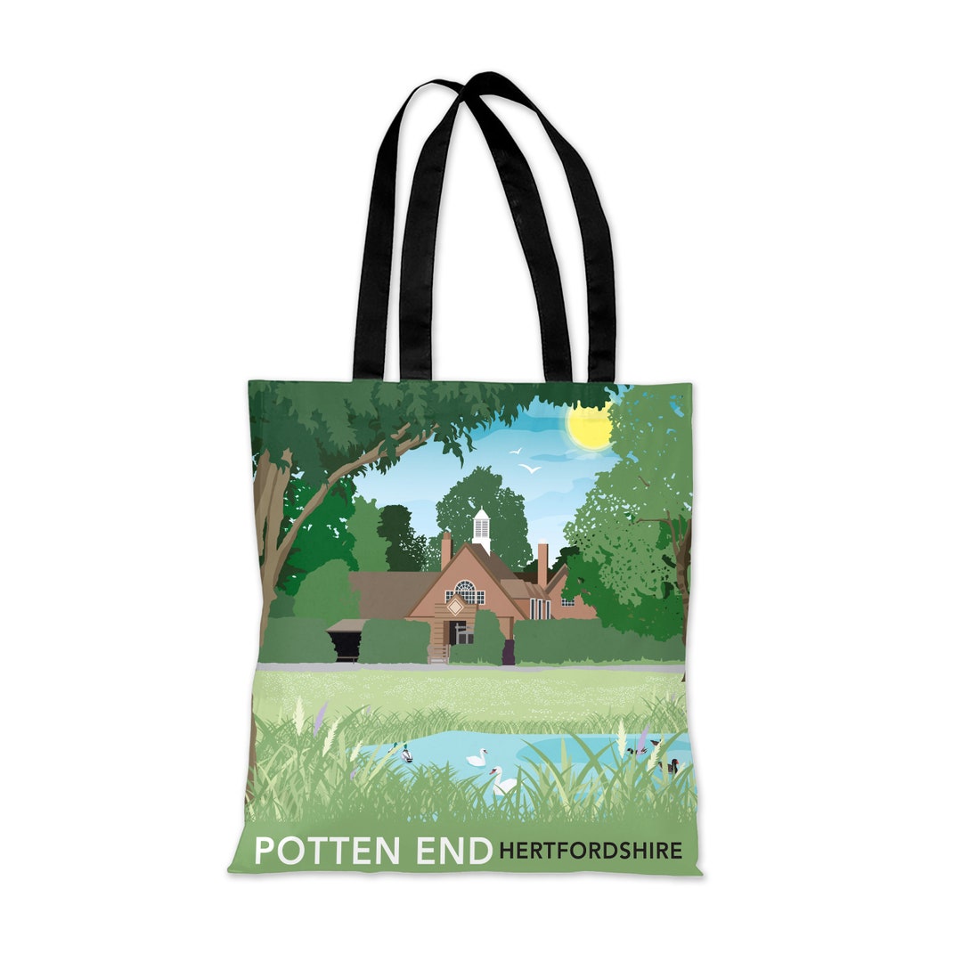 Potten End, Duck Pond and Village Hall, Hertfordshire Tote Bag - by ...