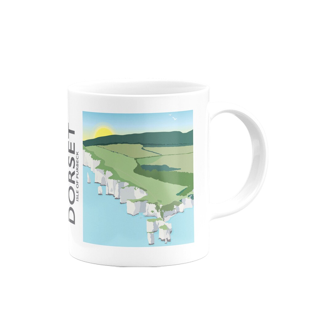 Old Harry Rocks, Dorset Mug Travel Prints, Cards, Gifts by Tabitha Mary ...