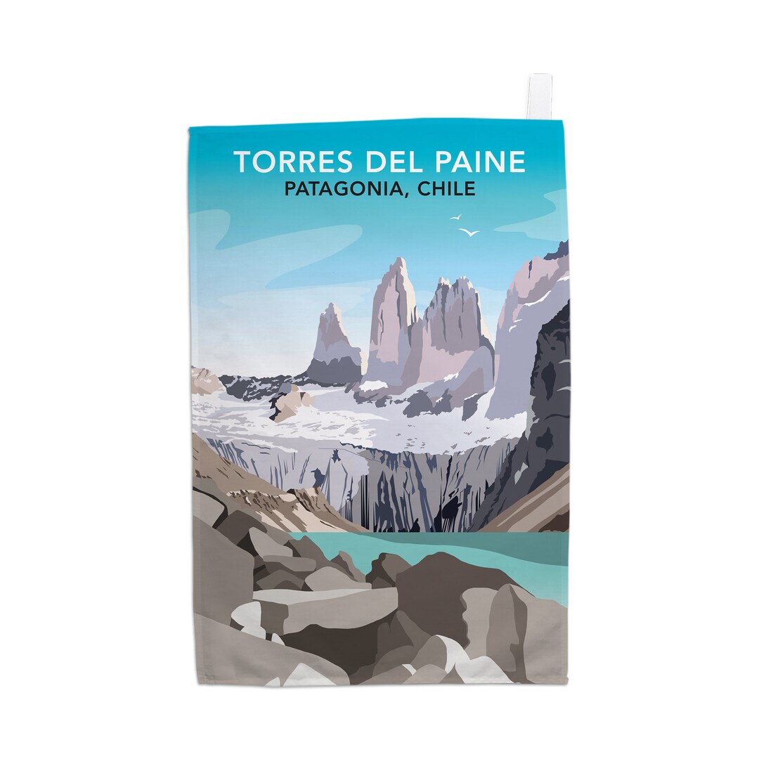 Torres Del Paine, National Park, Patagonia Tea Towel - by Tabitha Mary ...