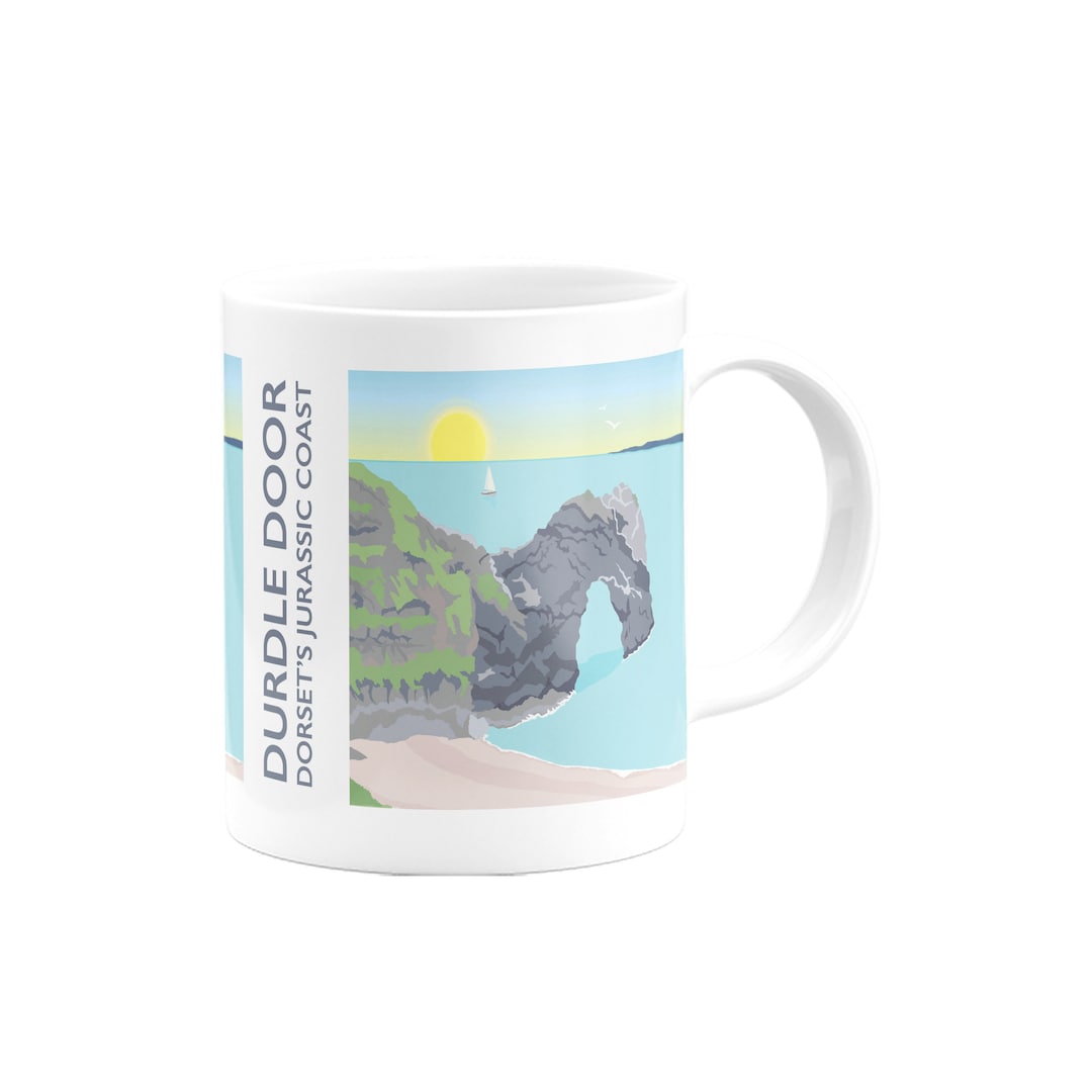 Durdle Door, Cliff and Beach, Dorset Mug - by Tabitha Mary - Travel ...