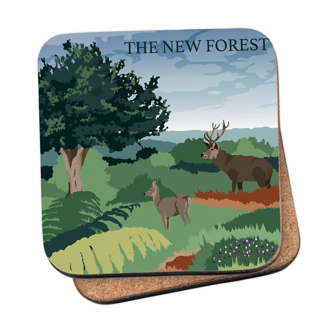 New Forest, Hampshire, Dorset Coaster - by Tabitha Mary - Travel Prints ...