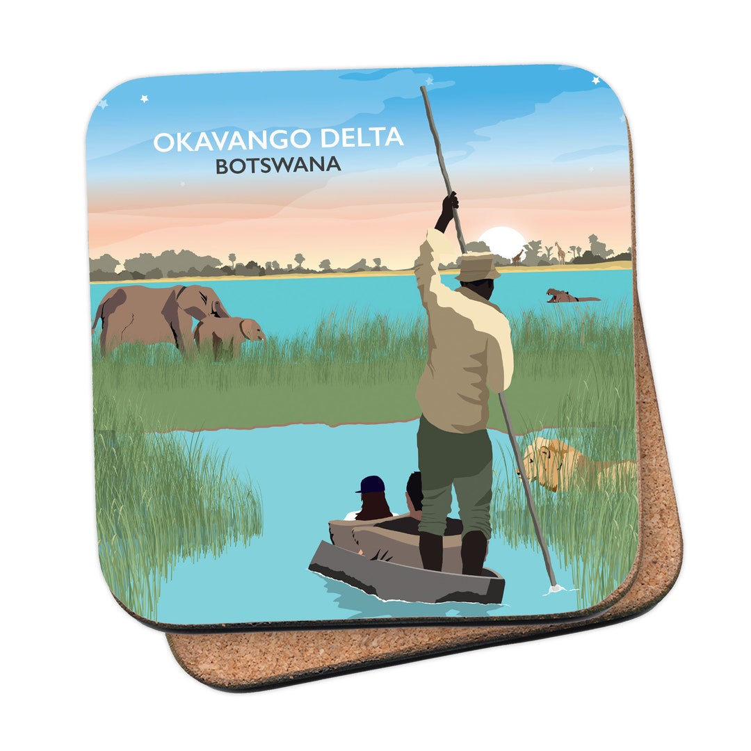 Okavango Delta, Botswana, Africa Coaster - by Tabitha Mary - Travel ...