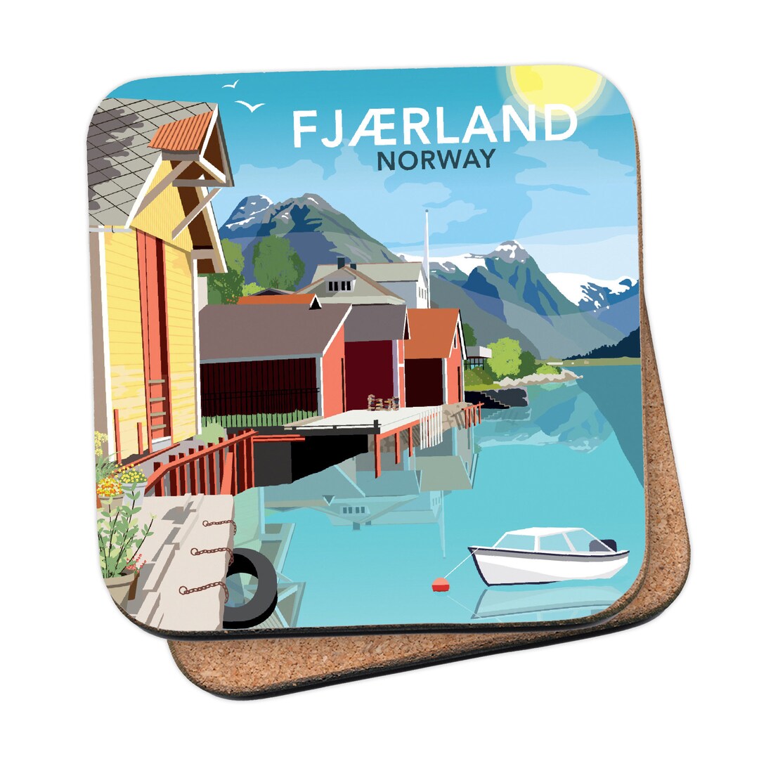 Fjærland, Norway Placemat - by Tabitha Mary - Travel Prints and Gifts ...