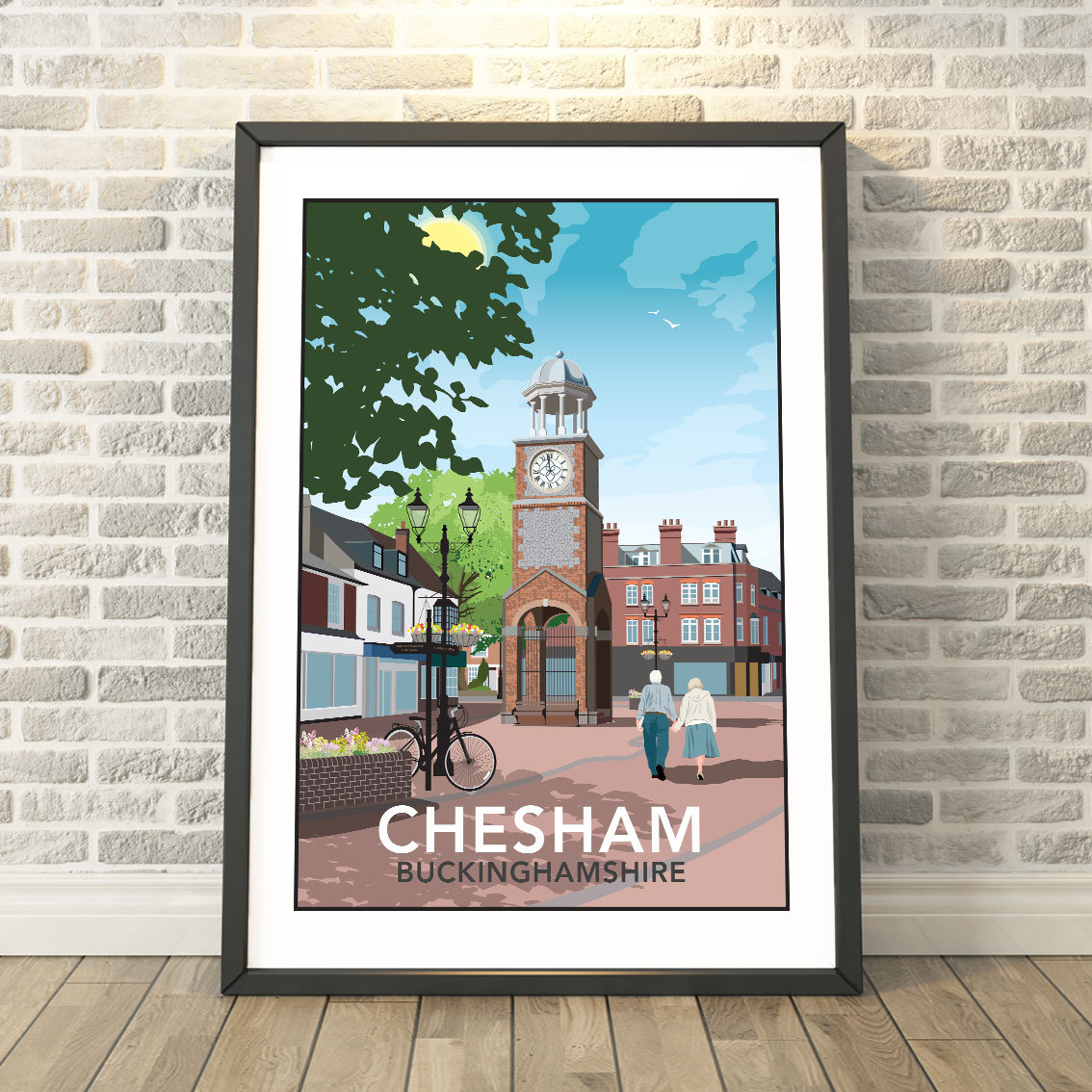 Prints Framed Print UK Chess Valley Chilterns Chesham Travel Poster ...