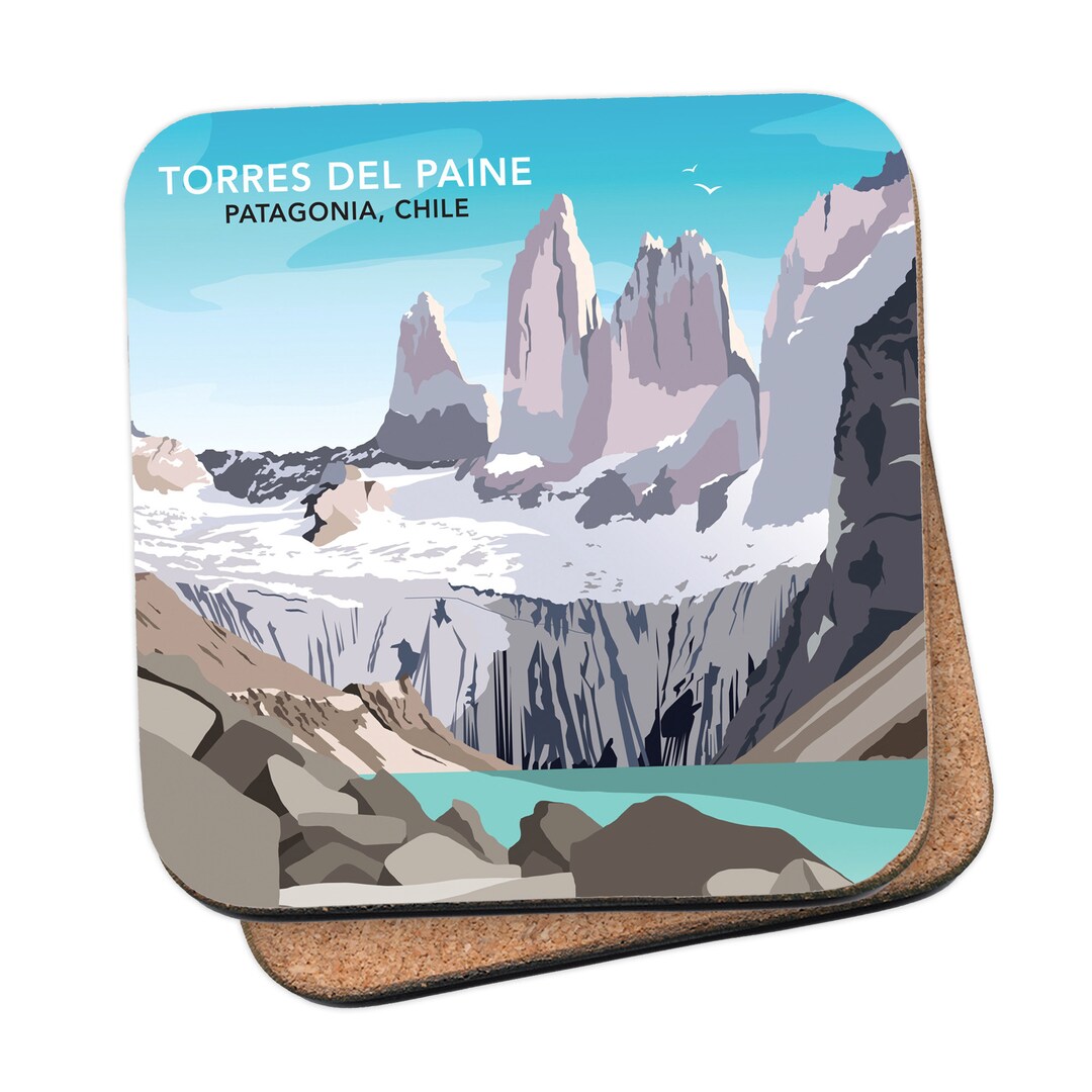 Torres Del Paine, National Park, Patagonia Coaster - by Tabitha Mary ...
