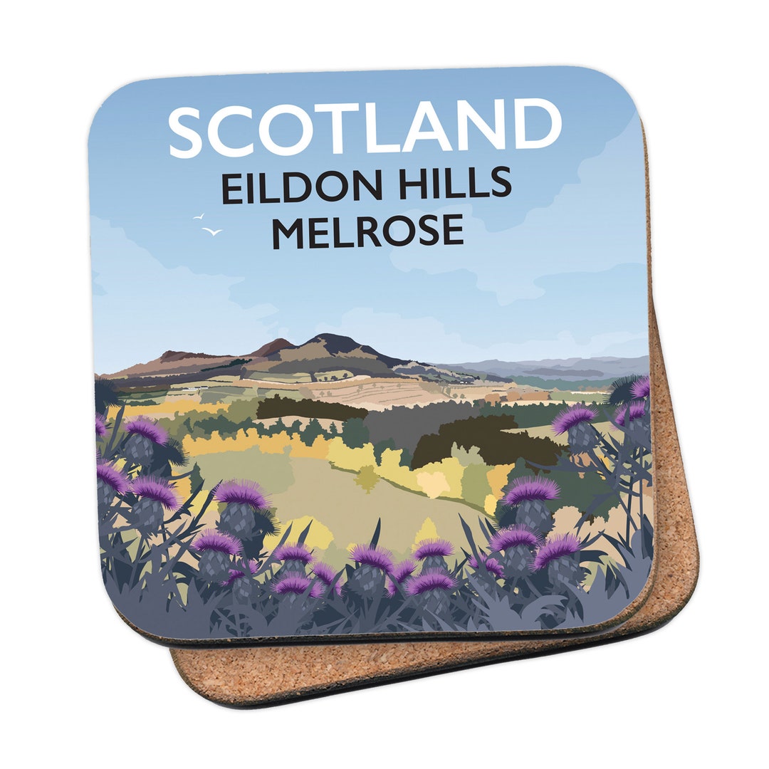 Eildon Hills, Melrose, Scottish Borders Coaster - by Tabitha Mary ...