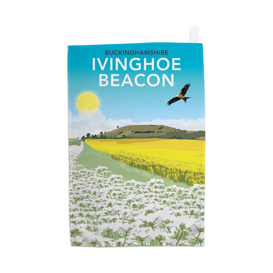 Ivinghoe Beacon, Buckinghamshire Tea Towel - by Tabitha Mary - Travel ...