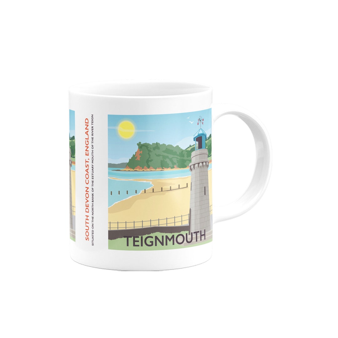 Teignmouth Lighthouse, Devon Mug - by Tabitha Mary - Travel Prints and ...