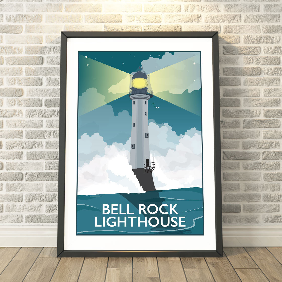 Bell Rock Lighthouse Angus Scotland Print by Tabitha Mary - Etsy
