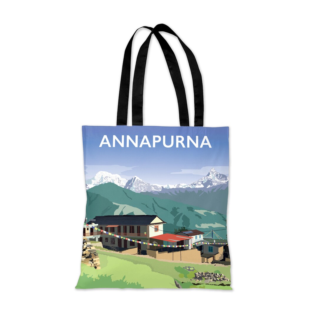 Annapurna Massif, Nepal Tote Bag Capture a Memory With a Travel Design ...