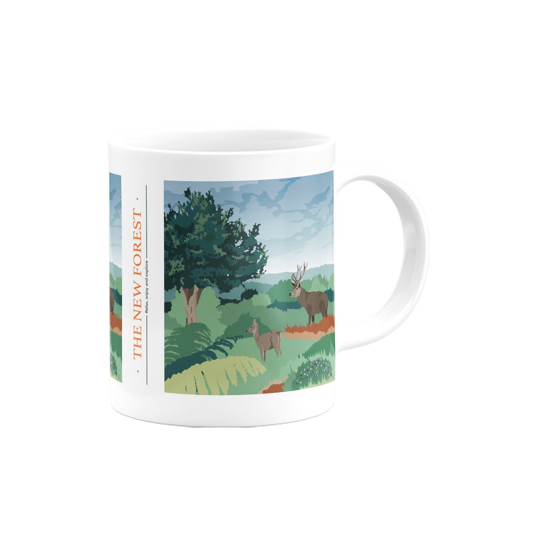New Forest, Hampshire, Dorset Mug - by Tabitha Mary - Travel Prints and ...