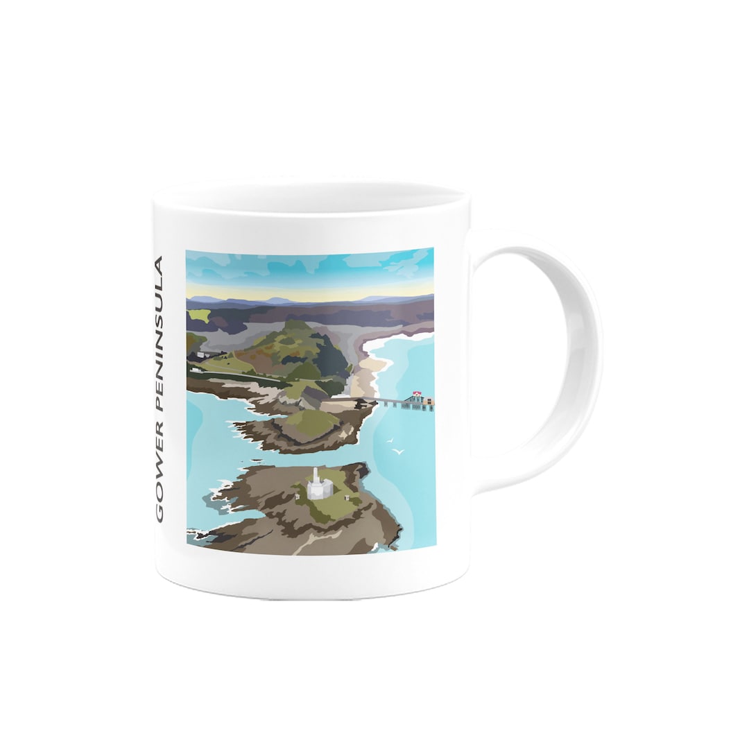 Mumbles, Gower Peninsula, Wales Mug - by Tabitha Mary - Travel Prints ...