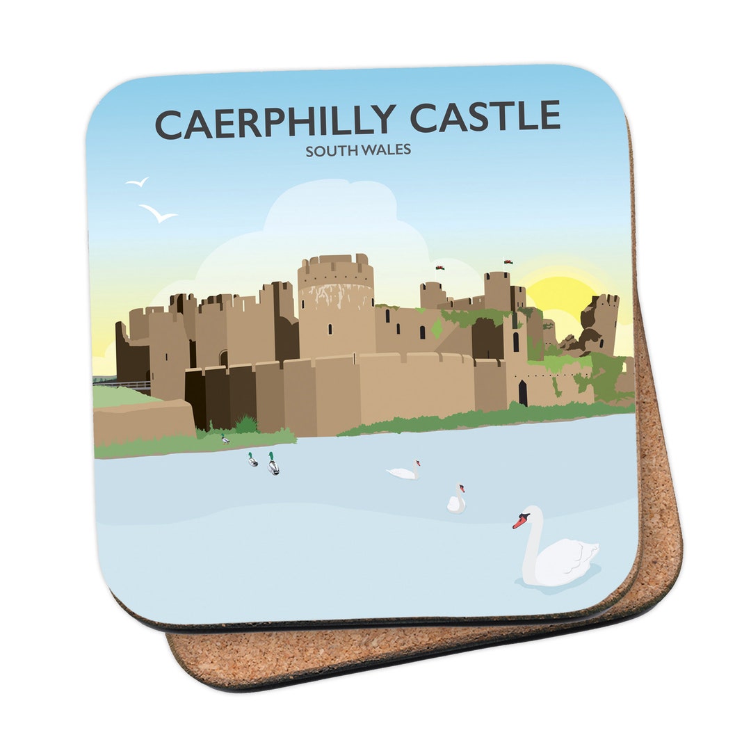 Caerphilly Castle, Wales Coaster - by Tabitha Mary - Travel Prints and ...
