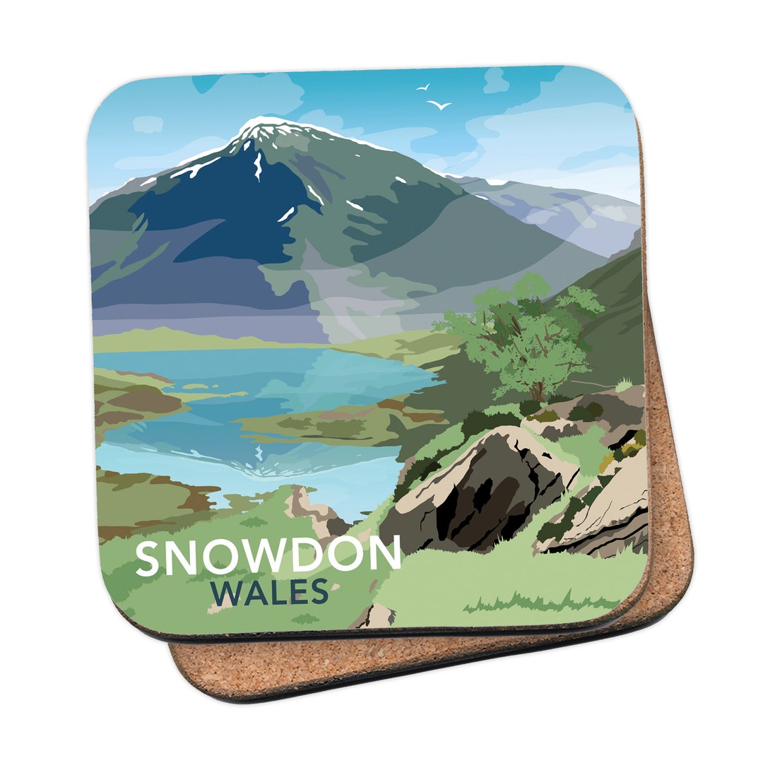 Snowdon, Wales Coaster - by Tabitha Mary - Travel Prints and Gifts - Etsy