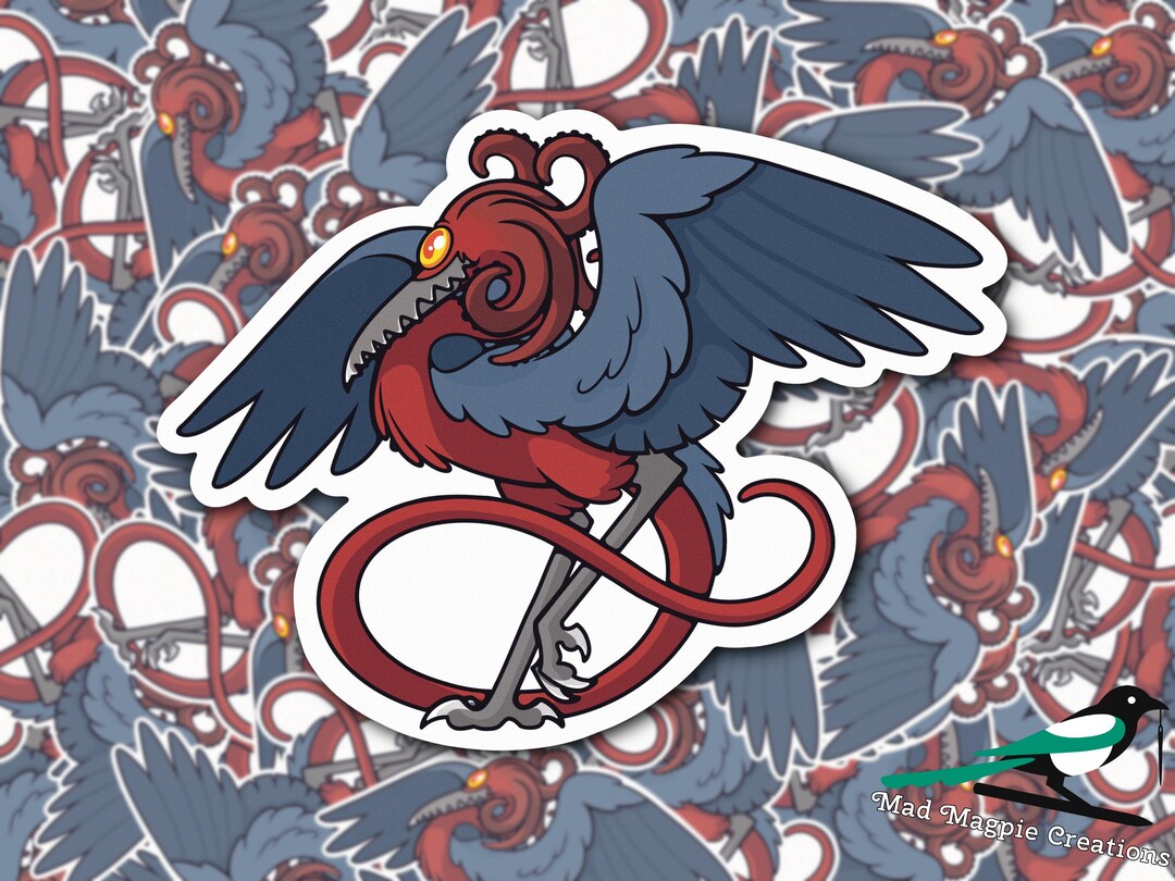 Snallygaster Cryptid Sticker | Laminated Vinyl | Die Cut - Etsy