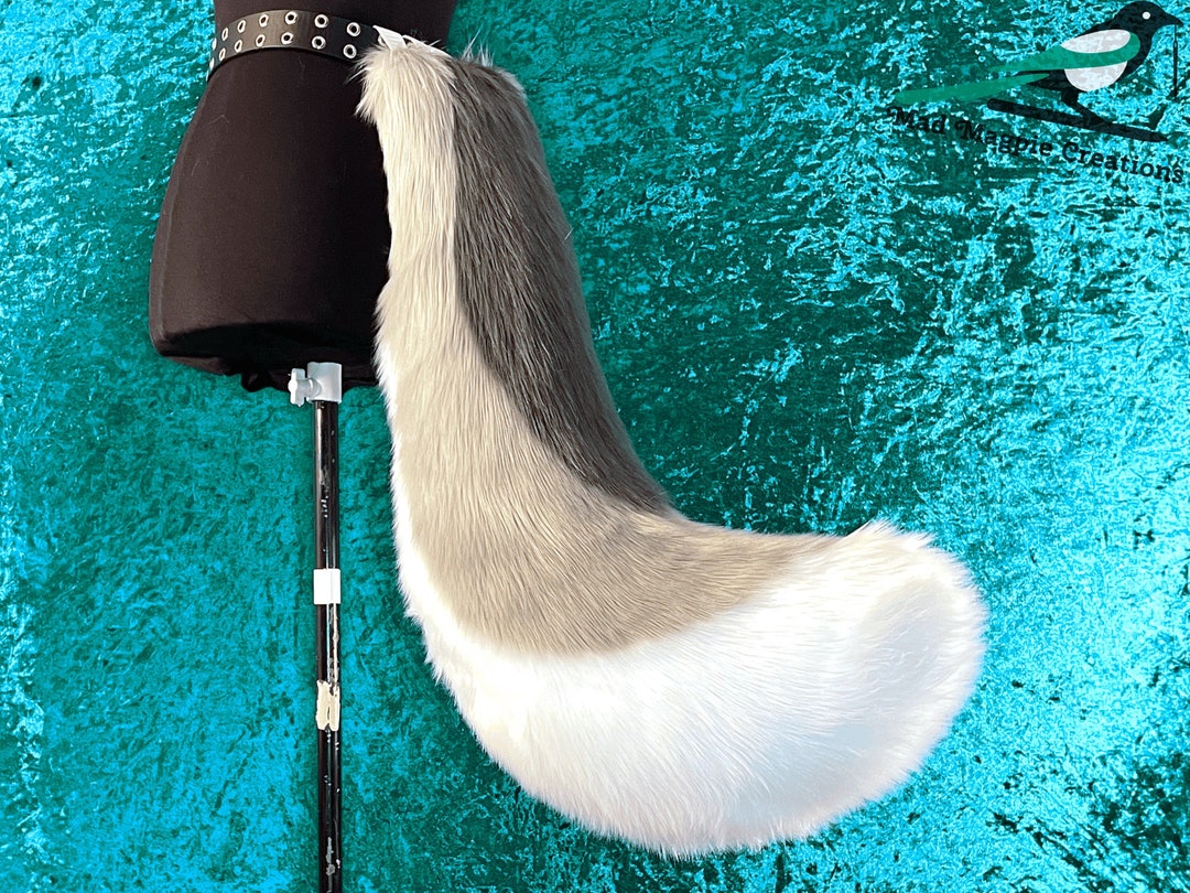 Tri-color Silver Canine Tail - Etsy